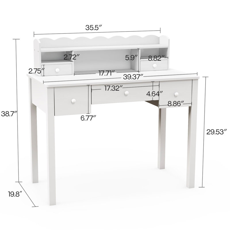 Alcott Hill® Aleysia Desk with Hutch & Reviews | Wayfair